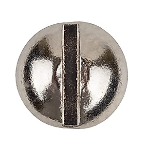 #5 x 5/8" Nickel Round Head Slot Drive Wood Screws | Pack of 25 | Self Tapping Screws for Wood Antique or Modern Furniture That Does Not Require A Countersunk Screws | SC-N558R (25)