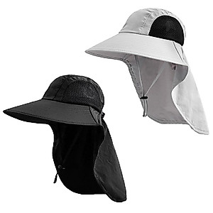 Sun Hat for Men Women with Neck Flap,UPF 50+ UV Protective Hiking Fishing Hats,Wide Brim Sun Hat for Women&Men …