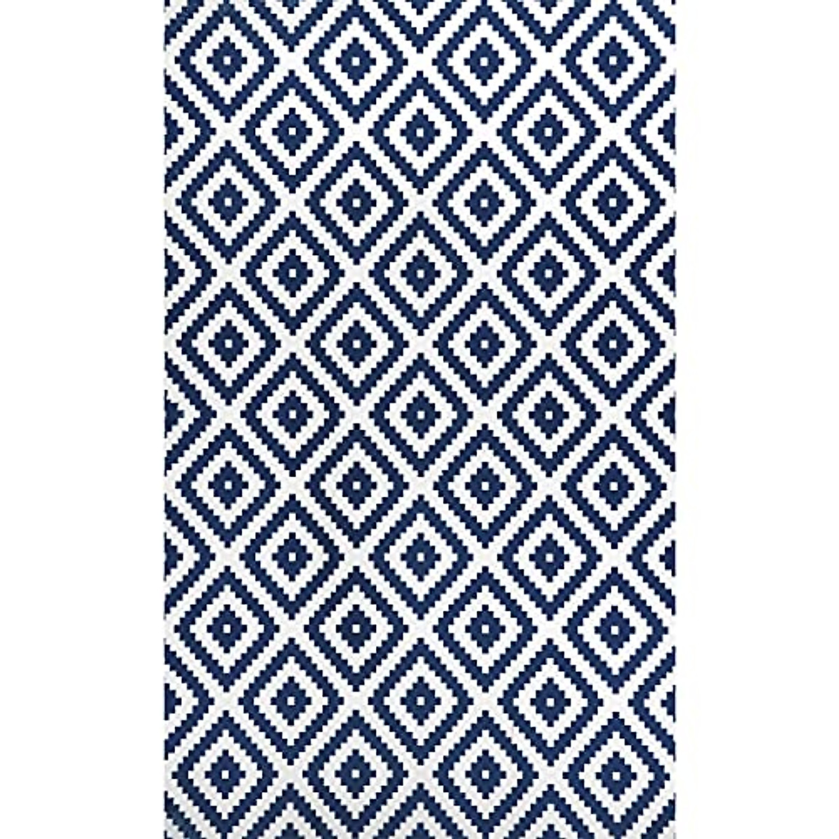 nuLOOM Kellee Machine Washable Modern Diamonds Area Rug, 4' x 6', Blue