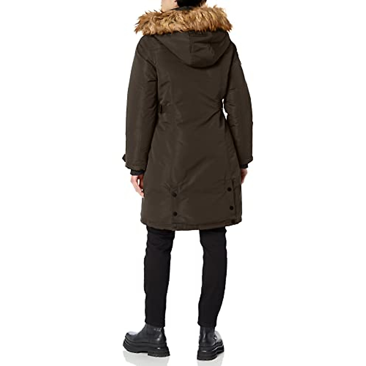 Canada Weather Gear Women's Heavyweight Long Parka Jacket, Olive Natural, X-Large