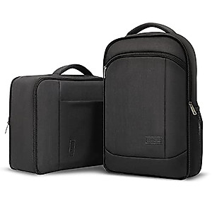 Conworld Travel Backpack 2 in 1, 40L Carry on Backpack Flight Approved for Men Women, Combination Carry on Backpack Lightweight Business Weekender Bag Overnight Backpack With 6 Storage Bags, Black