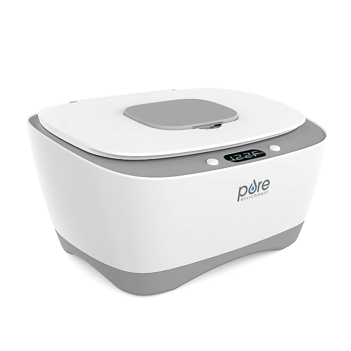 PureBaby™ Wipe Warmer with Digital Display - Easy-Feed Dispenser with 3 Heat Settings, LCD Display, 80 Wipe Capacity, Naturally Steam Heated for Comfort and Safety for Baby