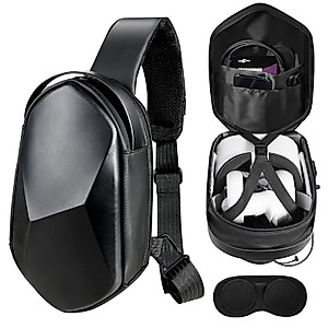 sarlar Large Carrying Case Compatible with KIWI Design, BOBOVR M2/M3/S3 Pro, VZNEK, Saqico, Bioherm, DESTEK QH3 SUPERUS and All Third Party with Head Strap Battery for Oculus Meta Quest 2/Quest 3