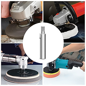 Rierdge Angle Grinder Extension Connecting Rod, 3/8" M10 Thread Hole 80mm Extension Shaft Stainless Steel Rotary Extension Shaft for 100 Type Angle Grinder, 1 Pcs