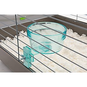 Lixit Quick Lock Cage Bowls for Small Animals and birds. (20oz, Aqua)