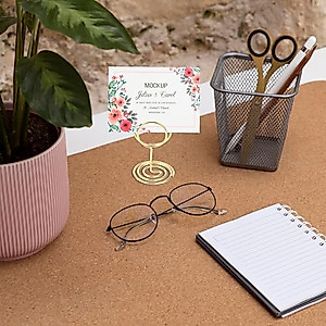 Prasacco 30 Pcs Table Number Holders, 2 Inch Place Card Holders Wire Picture Holders for Tables Small Table Card Holders Card Stands Name Menu Clips for Wedding Birthday Party Graduation Reception