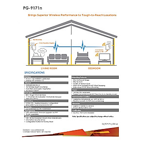 Comtrend G.hn 1.2 Gbps Powerline with WiFi Combo Kit PG-9172+PG-9171nKIT