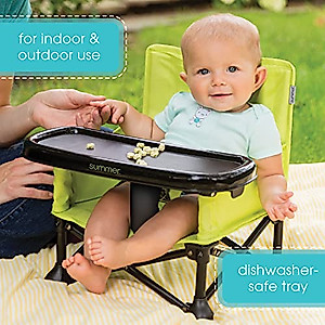 Summer Pop ‘N Sit Portable Booster Chair, Green – Booster Seat for Indoor/Outdoor Use – Fast, Easy and Compact Fold