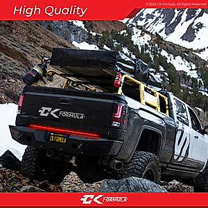 CK Formula 60 Inch LED Tailgate Light Bar for Trucks Single Row - Tailgate Light Strip, Red Turn Signal, Double Flash, Brake, Running, White Reverse Light, Truck Accessories, 1 Pack