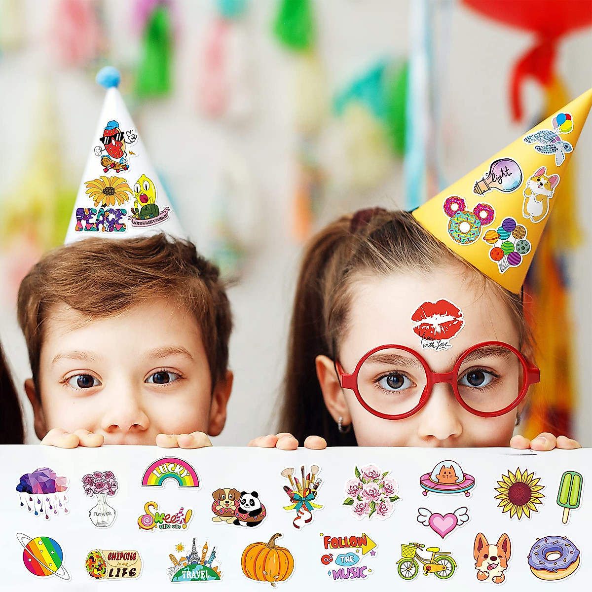 Mini Stickers for Kids, 600pcs Water Bottle Stickers Sheet for Teens, Adults, Cute Vinyl Waterproof Stickers Decals for Laptop, Scrapbook, Gift for Teacher, Student