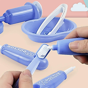 WskLinft Teeth Dentist Game for Kids,9Pcs/Set Dental Tool Play for Kids, Children's Dental Tools Preschool Education Toy for Classroom Green