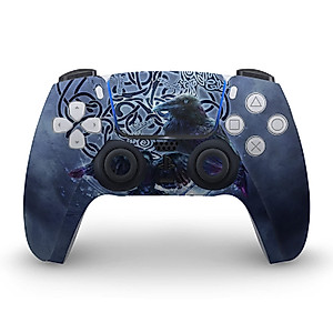 Head Case Designs Officially Licensed Brigid Ashwood Raven Art Mix Vinyl Faceplate Sticker Gaming Skin Decal Compatible with Sony Playstation 5 PS5 Digital Edition Console and DualSense Controller
