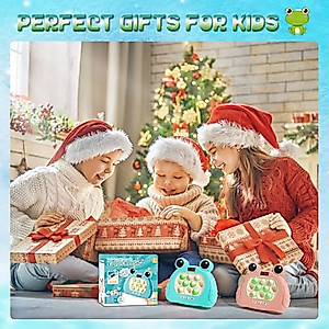 olloiig Pop Fidget Kids It Games Toy,Fast Push Bubble Game Console with LED Screen for Kids 8-12,Handheld Quick Push Game,Autism Sensory Toys,Birthdayxmas Gifts for Boys,Girls,Adults (Frog Blue)