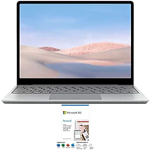 Microsoft THH-00001 Surface Laptop Go 12.4-inch Intel i5-1035G1 8GB/128GB Touchscreen, Platinum Bundle 365 Personal