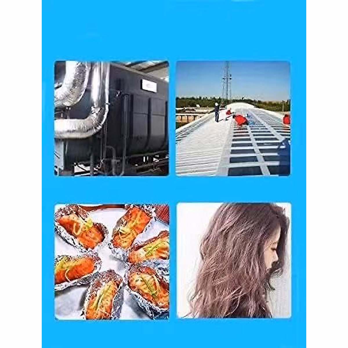 Premium Aluminum Foil Tape 2 Inches Wide, 66 Feet Long and 3.9mil Thick,Perfect for Sealing & Patching Hot and Cold HVAC, Pipe, Insulation Home and Multifunctional Silver Metal Tape