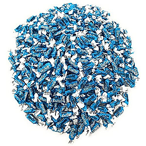 Bulk Blue Raspberry Flavor Tootsie Roll Frooties Chewy American Taffies Candy Individually Wrapped In Resealable Assortit Bag 5 Lb 735+pcs (80-Oz) - Made In USA