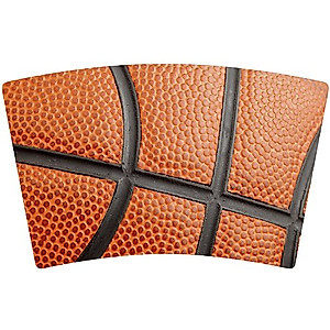 Mugzie Basketball Close-Up Travel Mug with Insulated Wetsuit Cover, 16 oz, Orange