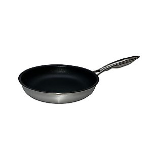 Swiss Diamond 8 Inch Stainless Steel Nonstick Fry Pan, Induction Compatible Skillet, Dishwasher and Oven Safe