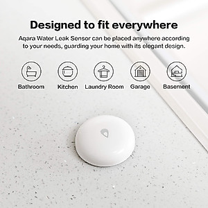 Aqara Temperature and Humidity Sensor Plus Aqara Water Leak Sensor, REQUIRES AQARA HUB, Zigbee Connection, For Remote Monitoring, Alarm System and Smart Home Automation
