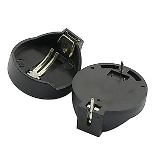 RuiLing 10-Pack Black 3V 2032 Battery Holder Button Coin Cell Case CR2032 CR2025 CR2016