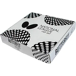 Butterfly National League Table Tennis Net Set – National League Net Fits Table Tennis Tables up to 1.75 inches Thick – Length of The Net Set is 72 inches, Black