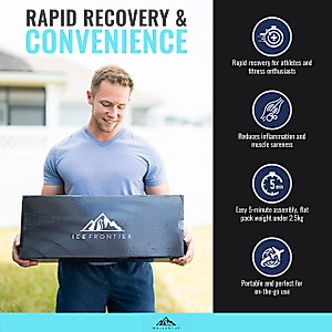 Portable Ice Bath Tub for Athletes/Recovery by Ice Frontier - Premium Cold Plunge Tub Outdoor Use - Portable Bathtub Adult Sized Cold Plunge Pool