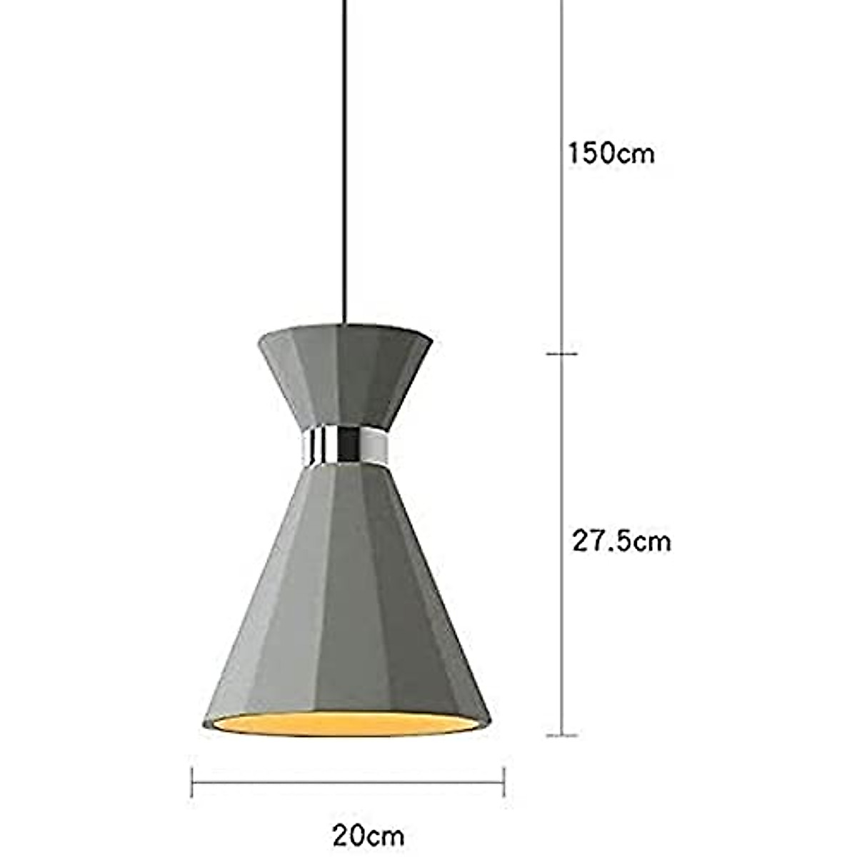 JewOss Chandeliers,Chandelier Ceiling Light Nordic Simple Creative Personality Fashion Single Head Resin Lighting for Living Room/Bedroom/Restaurant/Café,Short (Color : Long)