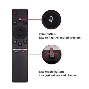 Voice Replacement for Samsung-Smart-TV-Remote, BN59-01298A BN59-01298D BN59-01266A for Samsung Remote Control for Smart TV with Voice Function for Samsung Smart Curved Frame QLED LED LCD TVs