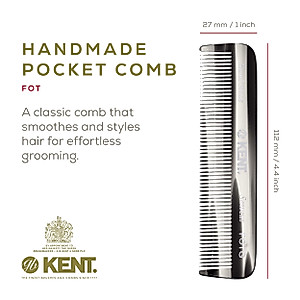Kent Folding Beard and Mustache Comb Set - Mini Combs for Men's Grooming, Travel, and Handmade Care