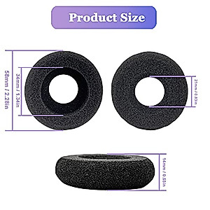 Ear Cushions for Plantronics Headset Earpads Replacement Foam Ear Pad Designed for Plantronics HW251N HW261N HW510 HW520 Blackwire C320 3210 3220 3320 Jabra PRO 920 Biz 2300 GN2000 Headphones (4 Pack)
