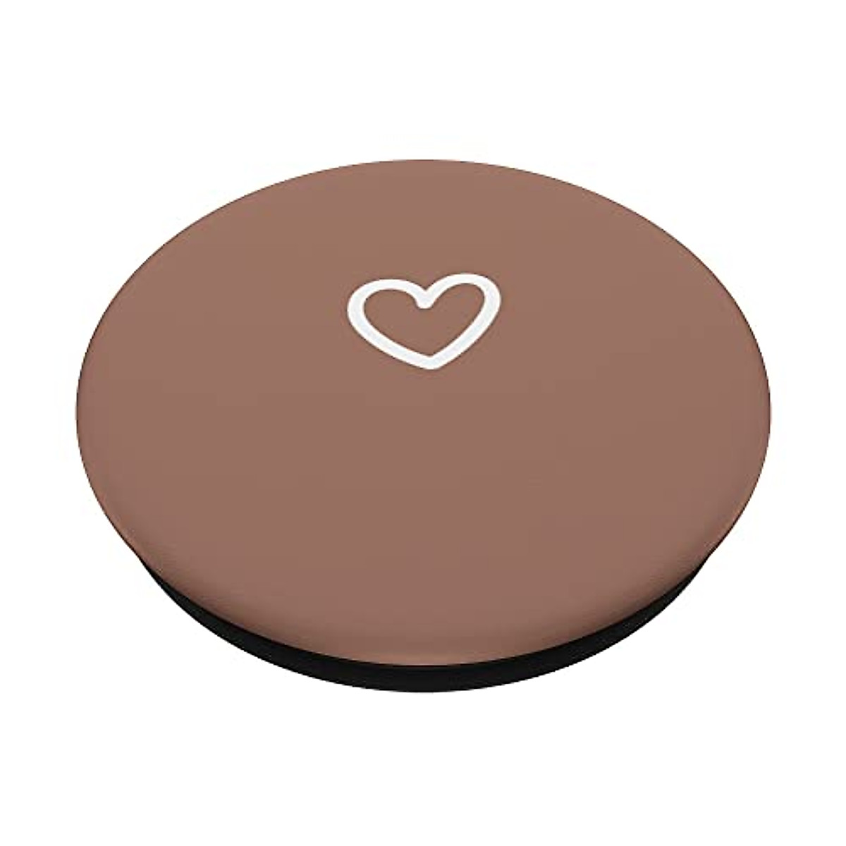 Brown Minimalist Hand Drawn Heart PopSockets Swappable PopGrip
