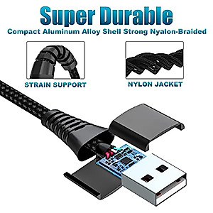 [Apple MFi Certified] Short iPhone Charging Cable(3Pack 8 Inch),USB to Lightning Charger Cord for Apple,Nylon Braided Fast Charging Data Syncing Cable for iPhone 14/13/12/11/XS/XR/X/8/7/6/iPad/Airpods