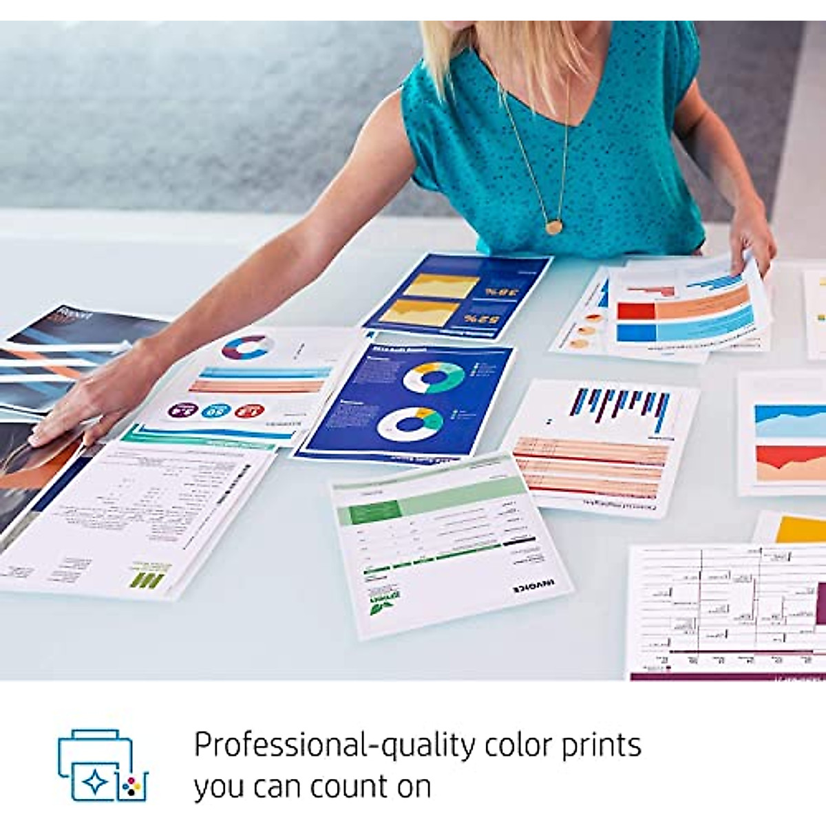 HP Color Laserjet Pro M255dw Wireless Laser Printer, Auto 2-Sided Printing, Remote Mobile Print, 22 ppm, 250-Sheet, Compatible with Alexa, White - Bundle with JAWFOAL Printer Cable