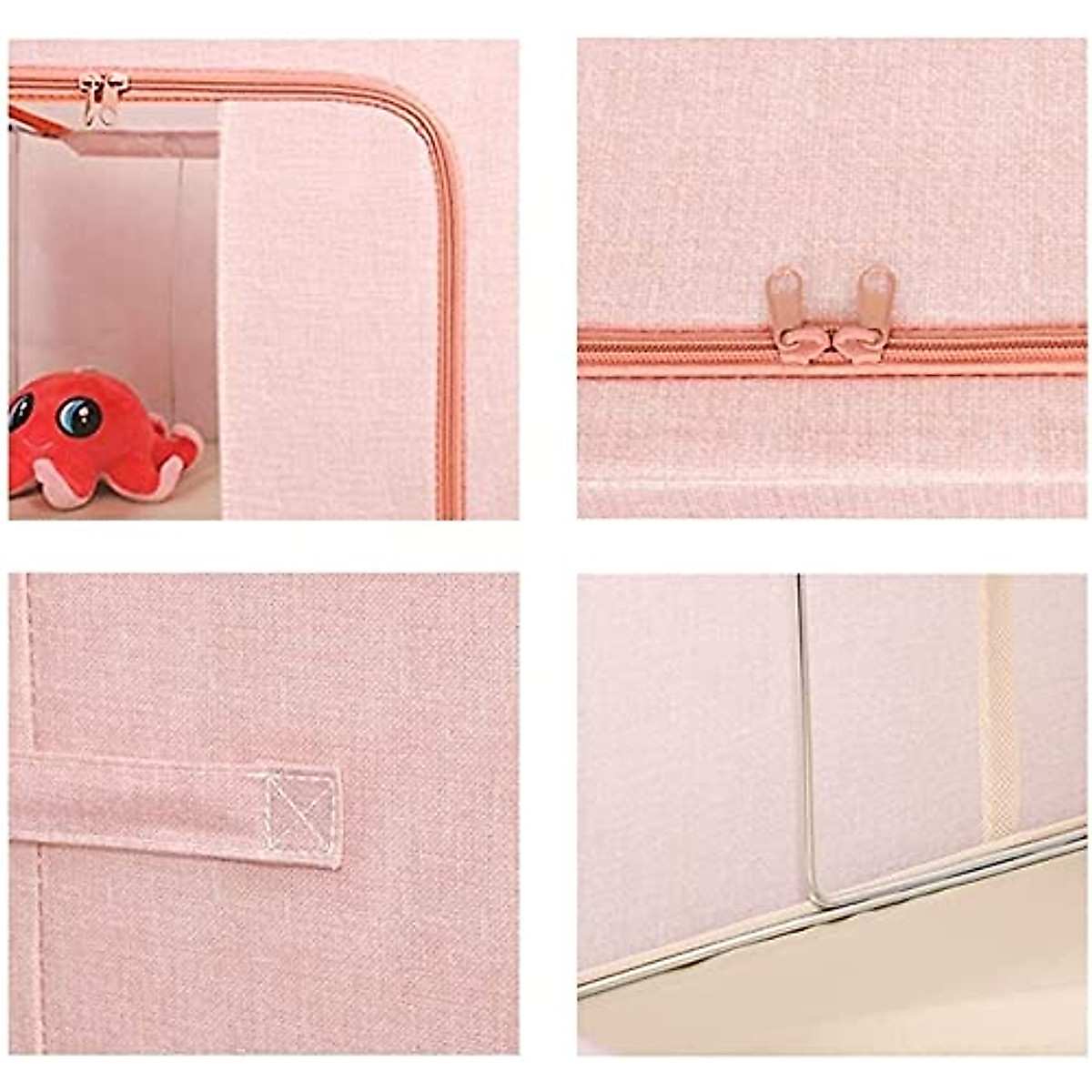 ZyHMW Large Clothes Storage Bag Organizer 3PCS, 66L Clothes Storage Bins, Foldable Closet Organizers Storage Containers