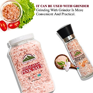 Himalayan Chef Himalayan Pink Salt 80 oz (2.26kg), Non-GMO, Kosher, Coarse Grain, Nutrient and Mineral Dense for Health, Gourmet Pure Crystal Pink Salt, Pink Salt for Grinder, Himalayan Salt, 5 Pound (Pack of 1)