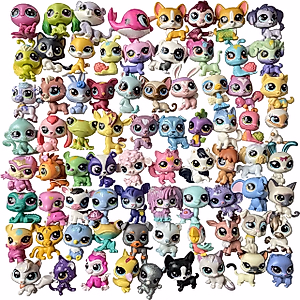 LPS Toys, 2 PCS Random LPS Toys Set, LPS Pack Cute Pet Collector, Pet Shop Kid Toys,Action Cartoon Collection Kids Toy Gift,Rare pet Store cat and Dog Set Toys