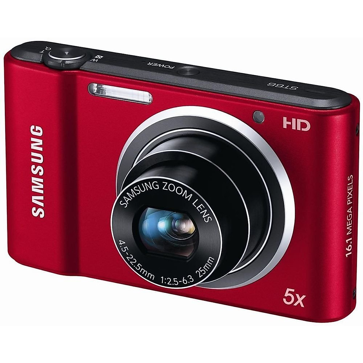 Samsung ST66 16 MP Compact Digital Camera - Red (EC-ST66ZZBPRUS)