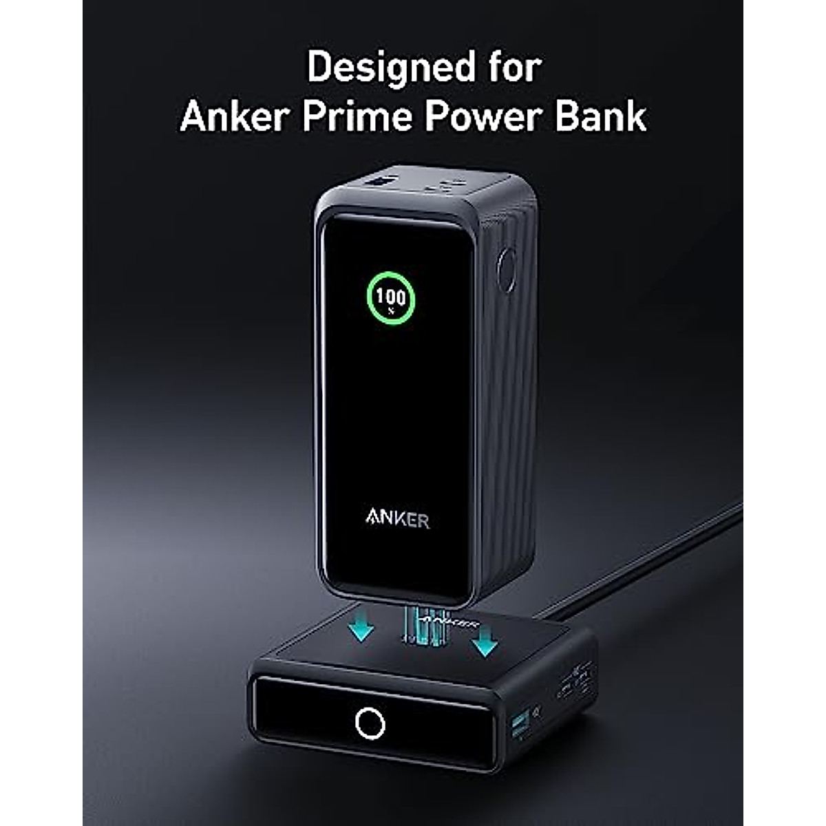 Anker Charging Base, 100W Fast Charging with 4 Ports, for Anker Prime Power Bank, Compatible with MacBook, iPhone 15/15 Plus/15 Pro/15 Pro Max/14 Series, Samsung, Pixel (Power Bank Not Included)