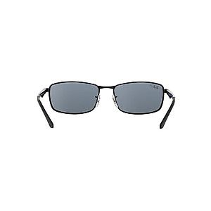 Ray-Ban RB3498 Sunglasses + Vision Group Accessories Bundle (Matte Black/Grey Polarized (006/81), 61, Millimeters)