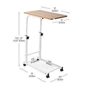 Mind Reader Standing Desk, Laptop Stand, Height Adjustable, Computer Table, Work Table, MDF, 19" L x 12" W x 31" H, Black