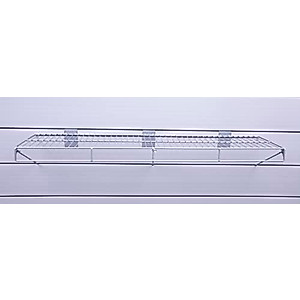 Crownwall Universal Slatwall Steel Wire Shelf with Rail, 2-Pack (48-in x 12-in)