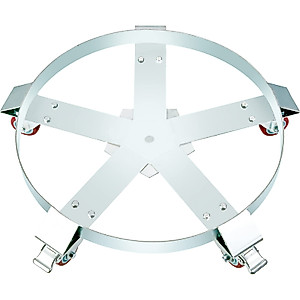 VEVOR 55 Gallon Heavy Duty Drum Dolly, 1250lbs Load Capacity, Barrel Dolly Cart Drum Caddy, Non Tipping Hand Truck Capacity Dollies with Steel Frame 5 Swivel Casters Wheel, for Warehouse Drum Handling