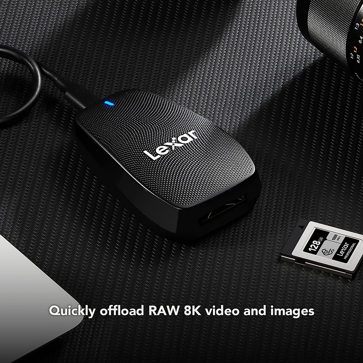 Lexar Professional CFexpress Type B USB 3.2 Gen 2x2 Reader, Up to 1700MB/s Read, Designed for CFexpress Type B Cards (LRW550U-RNBNU)