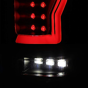 AKKON - Fits 04-08 Ford F150 Pickup Styleside V2 Light Bar LED Black Smoked Tail Lights Lamp Left+Right Side Pair