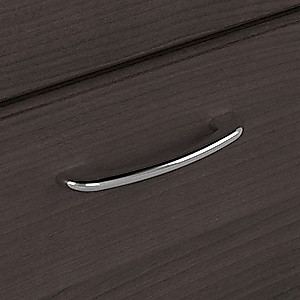 Bush Furniture Cabot Corner Desk with Hutch, Heather Gray