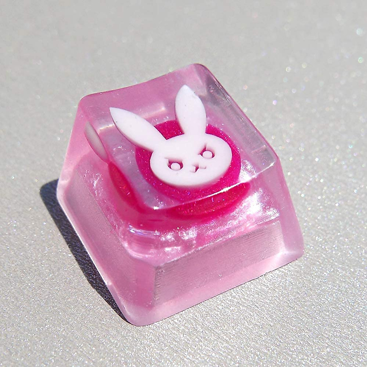 Gaming Keycaps DVA Pink Custom Overwatch Resin Keycaps for Cherry MX Swtiches (OEM R4) (Pink)