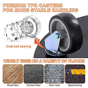 Katsuyoku Furniture Movers with Wheels 2 Pack Round Wood Platform Dolly cart 550 Lbs Capacity Heavy Duty Furniture Mover Carrier Small Flat Dolly