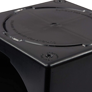 NDS 900BKITRTL1PK Square Kit with 2-Opening Catch Basin, 2 Adapters, 1 Outlet Plug, and 1 Plastic Drain Grate, 9-Inch, for Lawns, Landscaped Areas, Black