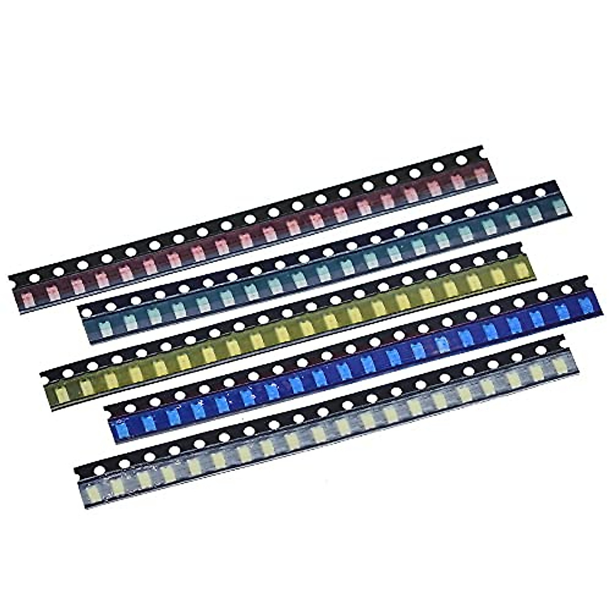 Cermant(5 Colors x 20 pcs = 100 pcs)1206 SMD LED Diode Lights Kit(Mini Chip 0.12 x 0.06 inch) Super Bright Lighting Bulb Lamps,Electronics Components Light,Emitting Diodes