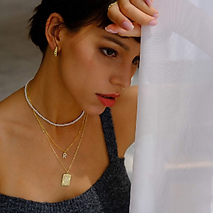 18K Gold Plated Small Croissant Dome Hoop Earrings| Stacking Chunky Gold Rib Hoops